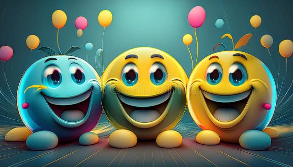 Three Smiles. 3 Smiles for You! Stock Illustration - Illustration of ...