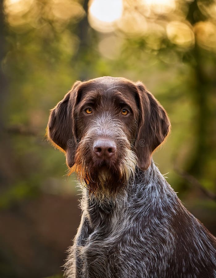 German Wirehaired Pointer stock illustration. Illustration of terrier ...