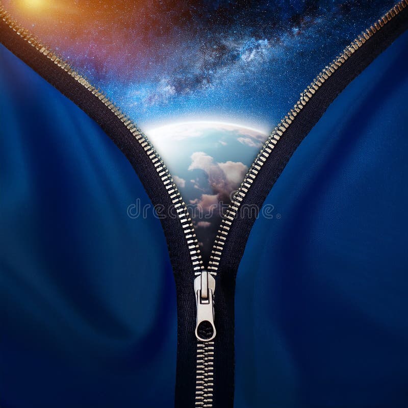 Zipper Concept. Discover Universe Stock Illustration - Illustration of ...