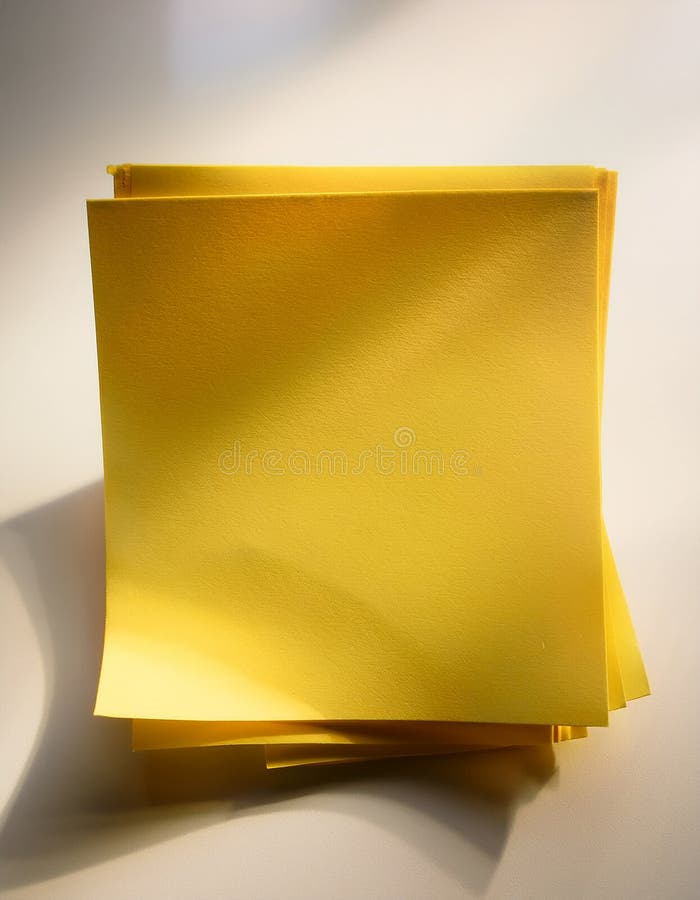 Yellow Blank Post-it Notes Isolated on White Stock Illustration ...