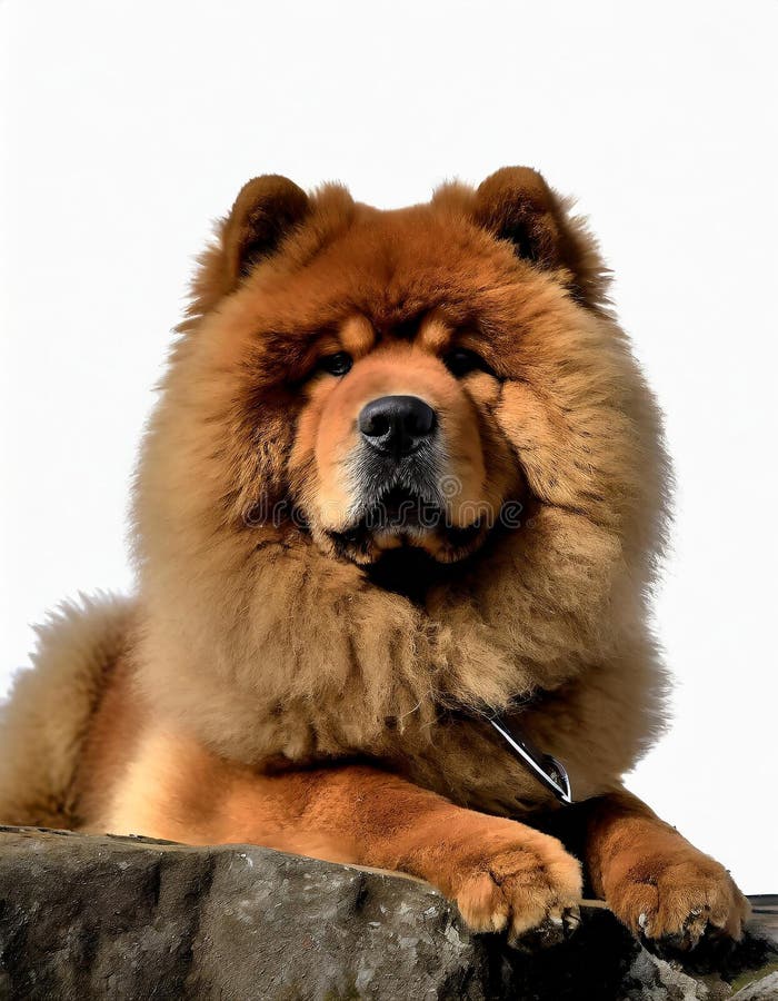 A Beautiful Full Body of a Red Chow Chow Dog Stock Illustration ...