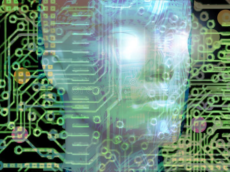 Matrix Style Background. Green Falling Code on a Dark Abstract ...