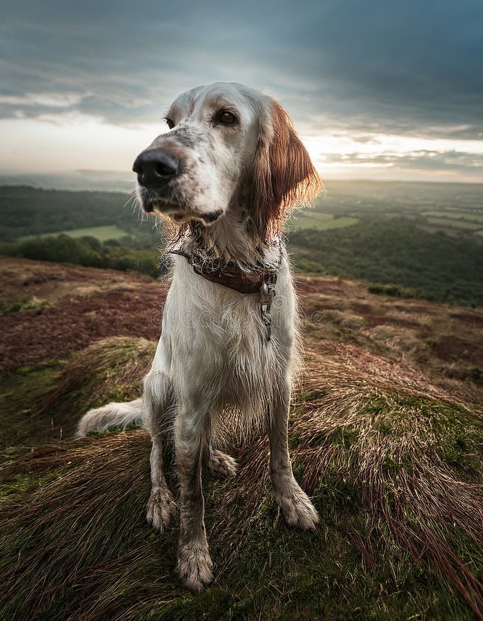 English Setter stock illustration. Illustration of golden - 369530668