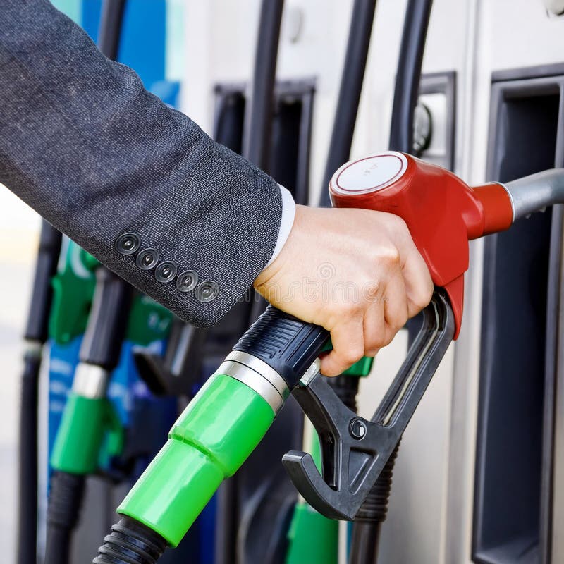 At the Gas Pump (shallow DOF) Stock Illustration - Illustration of hand ...