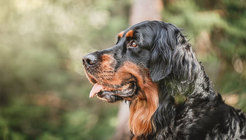 Gordon Setter stock illustration. Illustration of long - 369885090