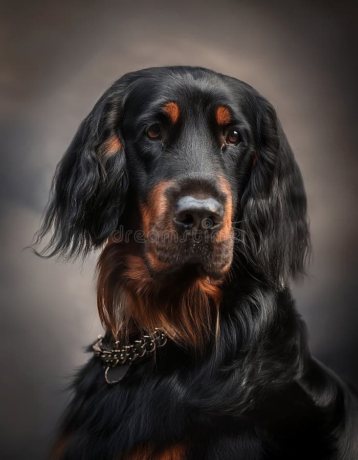 Gordon Setter Clipart. Different Poses, Coat Colors Set Stock Vector ...