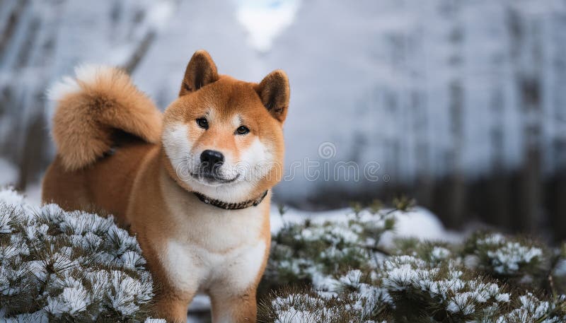 Hokkaido inu stock illustration. Illustration of mammal - 370051760