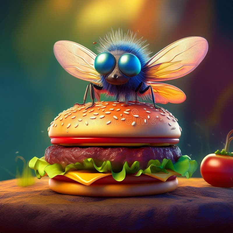 Fly Hamburger Cartoon Stock Photos - Free & Royalty-Free Stock Photos ...