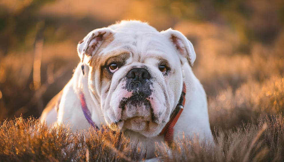 White English Bulldog stock illustration. Illustration of shoulders ...