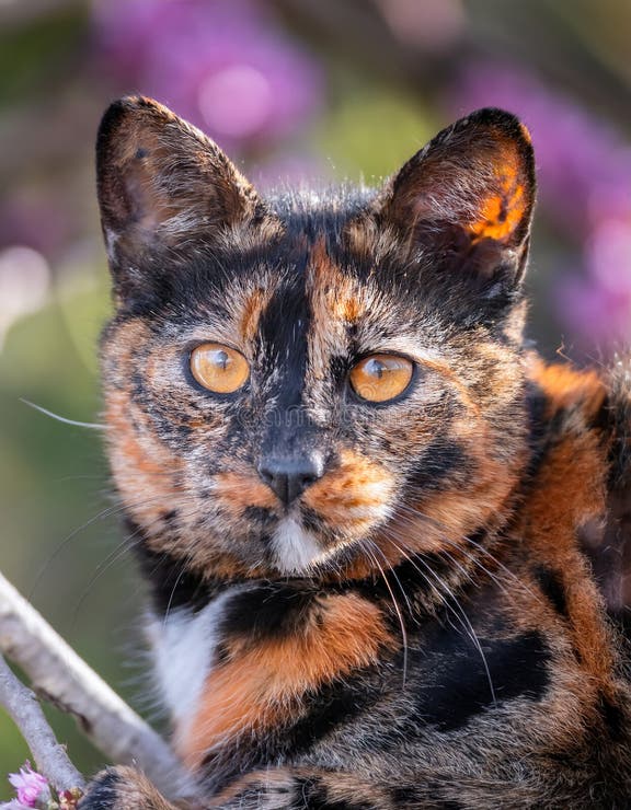 Gallant Cute Tortoiseshell Cat Stock Illustration - Illustration of ...