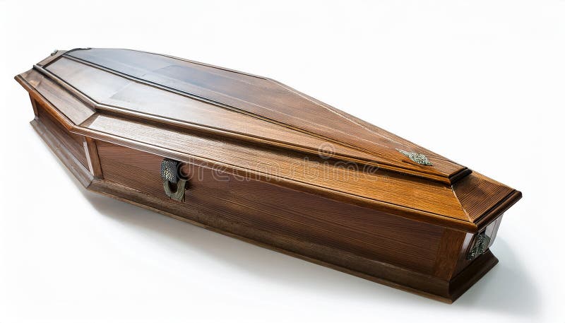 Wooden Coffin in Perspective - Isolated Stock Illustration ...