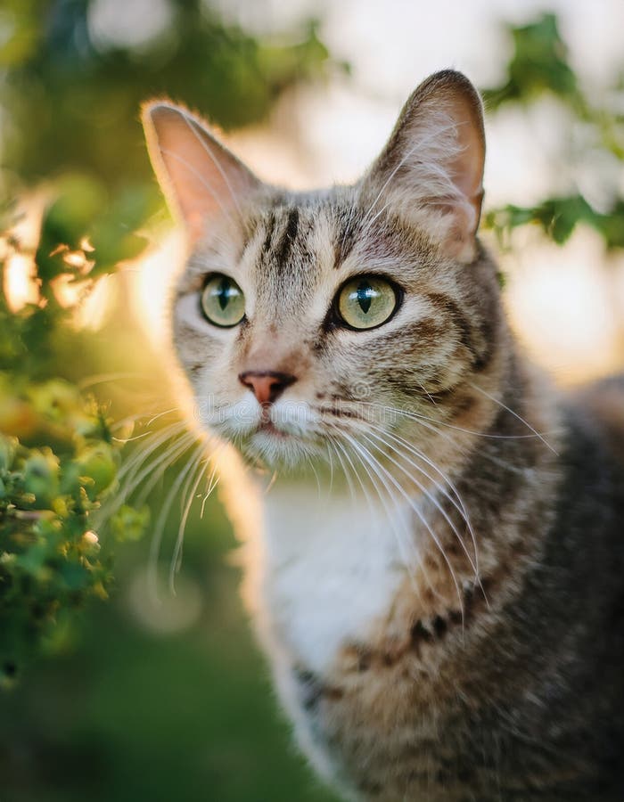 Manx Cat stock illustration. Illustration of green, generated - 373407431