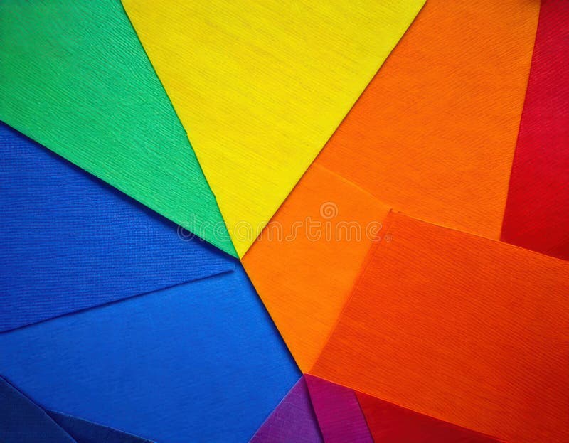 Rainbow Color Paper Abstract Stock Illustration - Illustration of ...