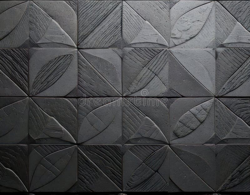 Dark Gray Embossed Tile Wall Stock Illustration - Illustration of home ...