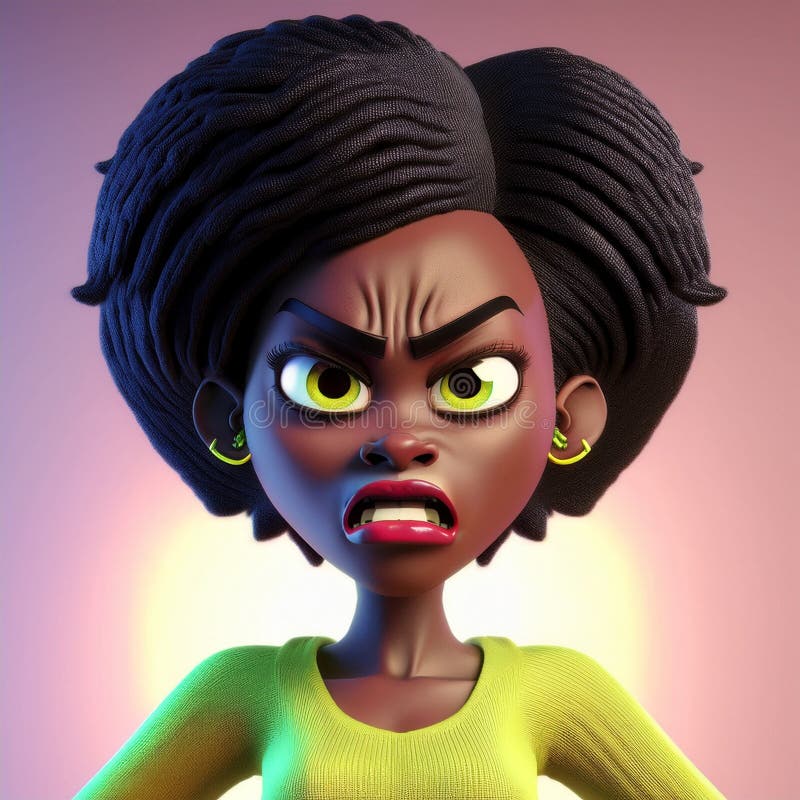 Angry Person on a Neutral Background Cartoon Stock Image - Image of ...