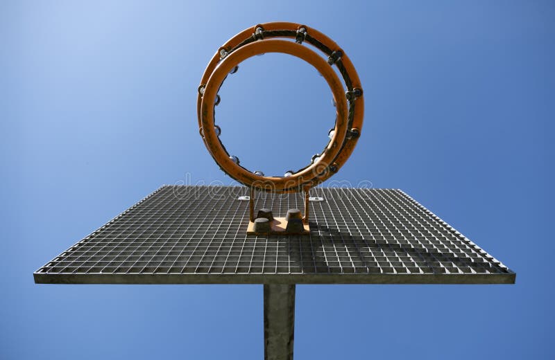 Basketball Hoop Basket Attached Metal Grid Stock Photos - Free ...