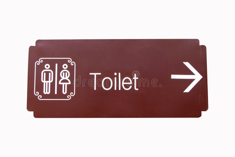 Signs Modern Public Toilet or Bathroom Sign Brown Adjacent Isolated on ...