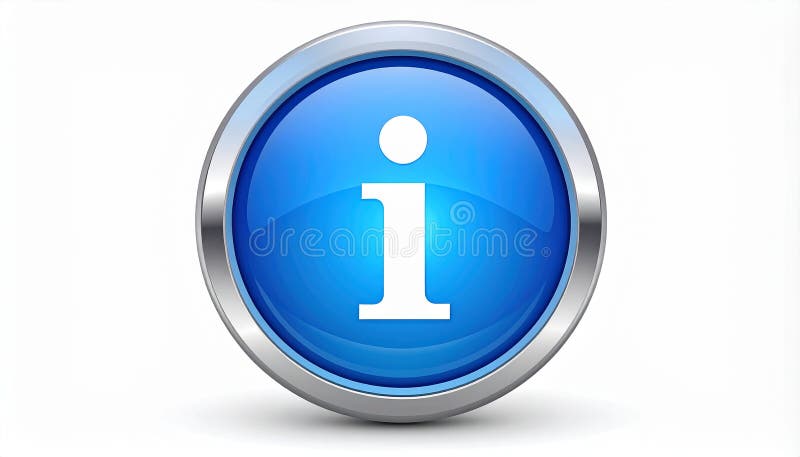 Blue Information Icon Over White Background Stock Illustration ...