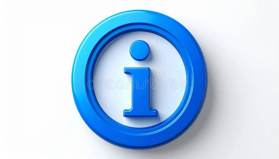 Blue Information Icon Over White Background Stock Illustration ...