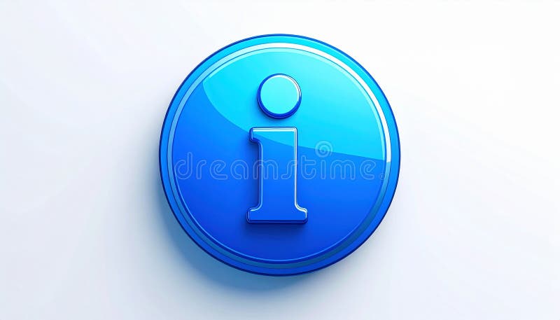 Blue Information Icon Over White Background Stock Illustration ...