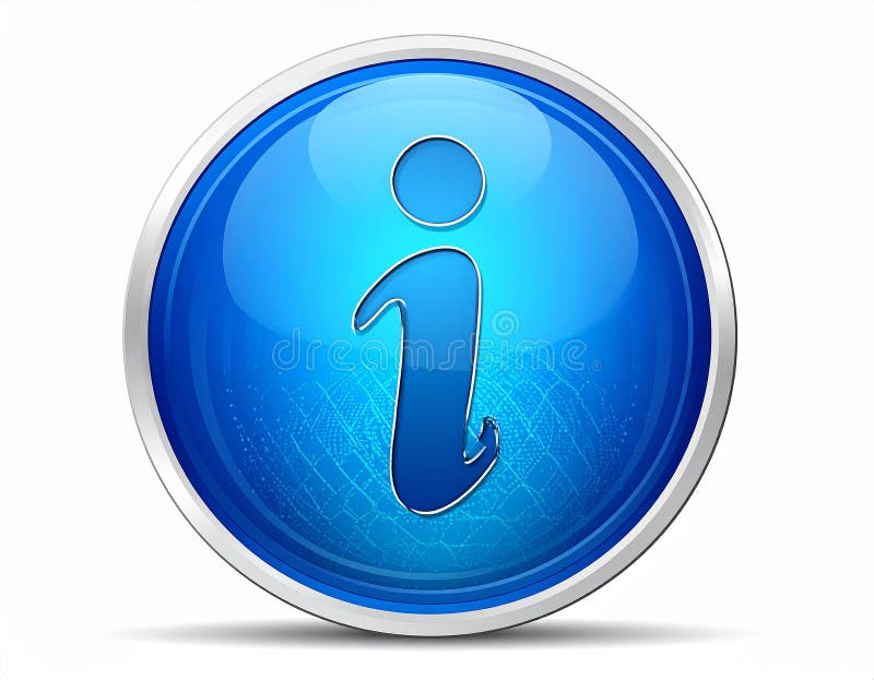 Blue Information Icon Over White Background Stock Illustration ...