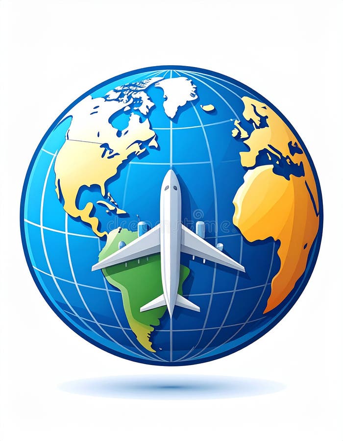 Travel Concept- World Travel and Delivery Logo, with the Globe and a ...