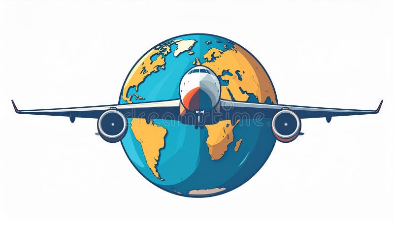 Travel Concept- World Travel and Delivery Logo, with the Globe and a ...
