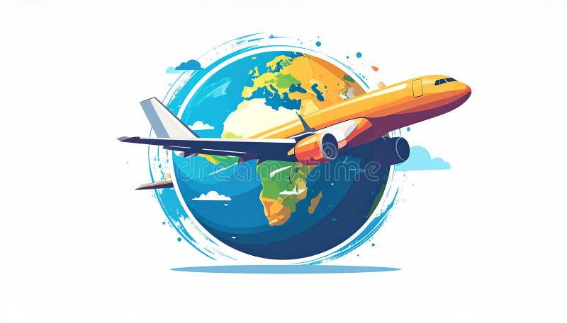 Travel Concept- World Travel and Delivery Logo, with the Globe and a ...