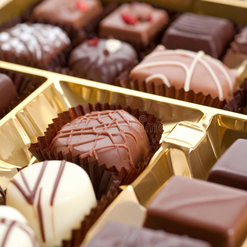 Open box with chocolates stock illustration. Illustration of love ...