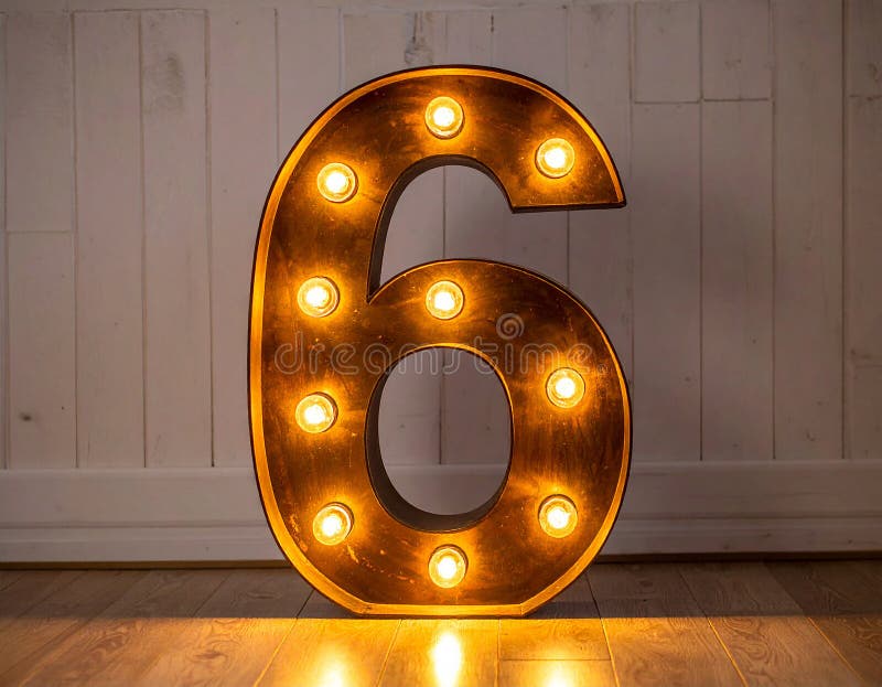 Lights in the Shape of Numbers. Lights in the Shape of the Number 6 ...