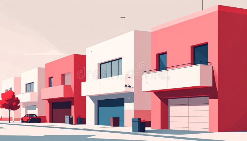 Minimalist Boxy Houses Stock Illustrations – 9 Minimalist Boxy Houses ...