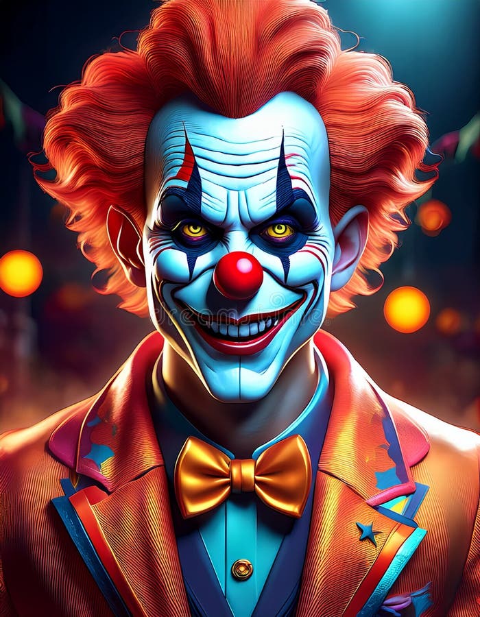 Halloween clown cartoon stock photo. Image of evil, autumn - 388668658