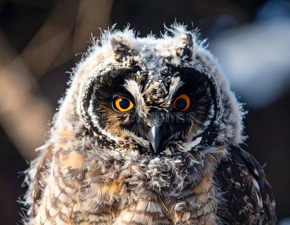 Northern Hawk Owl Surnia Ulula Bird Young Northern Long-eared Owl ...