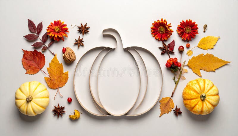 Balanced Festive Display Thanksgiving Outline Object Stock ...