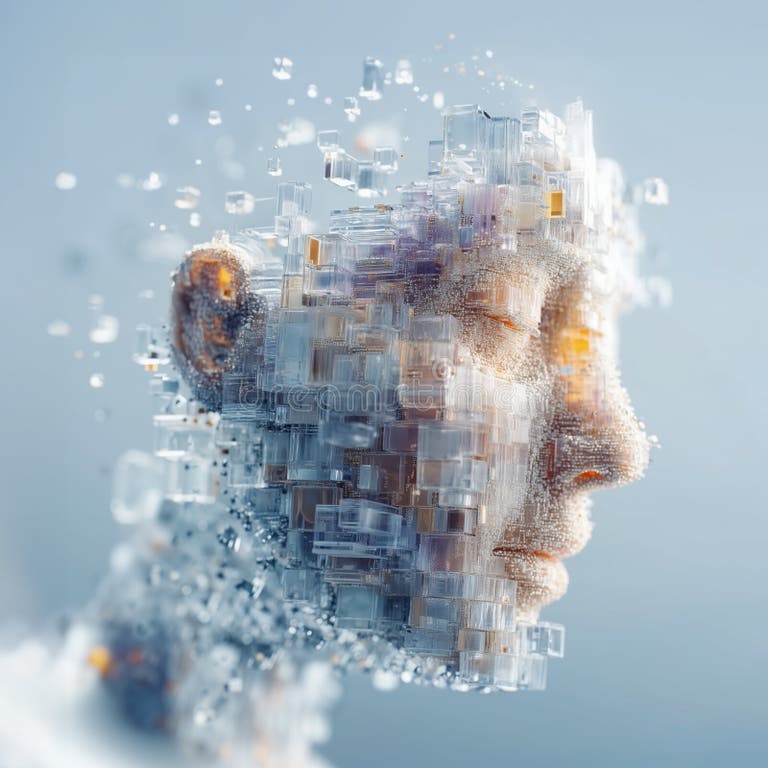 An Abstract Form of Human Face Structure Stock Illustration ...