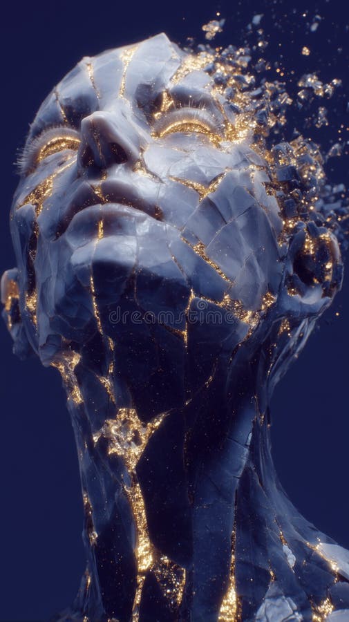 An Abstract Form of Human Face Structure Stock Illustration ...