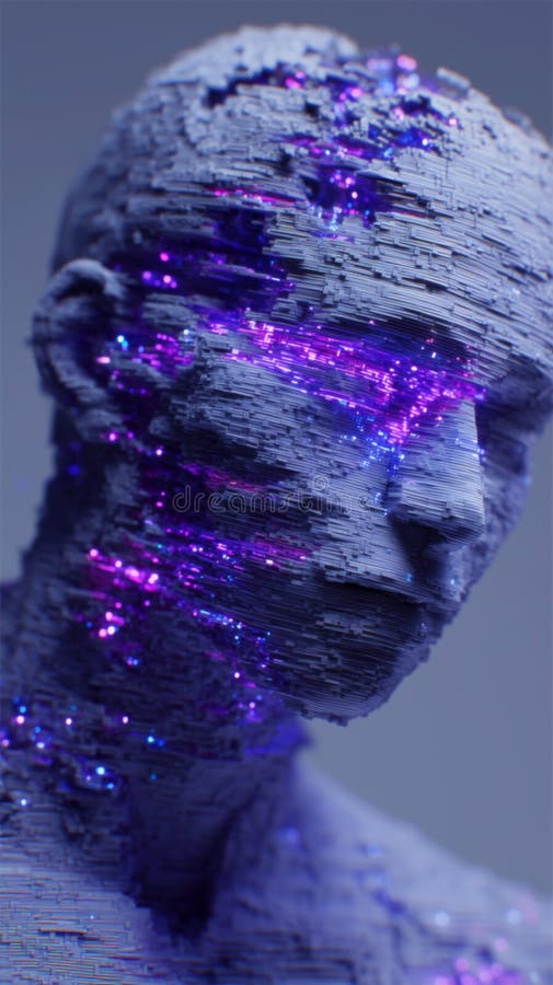 An Abstract Form of Human Face Structure Stock Illustration ...