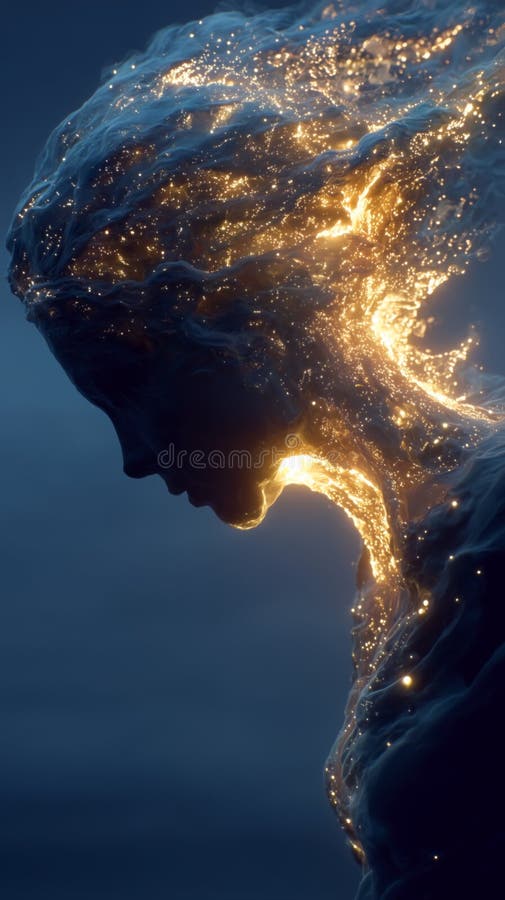 An Abstract Form of Human Face Structure Stock Illustration ...