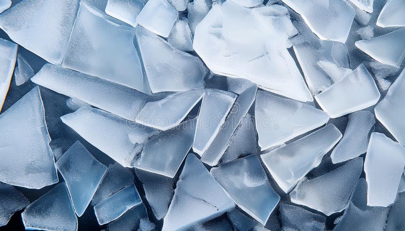 Abstract Texture of Broken White Ice. Cold Winter. Frozen Surface Stock ...
