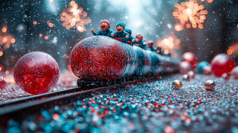 Amusing Characters Representing Years 2024 and 2025 Enjoy Roller ...