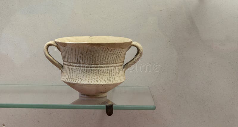Ancient Roman Ceramic Bowl with Textured Design Stock Photo - Image of ...
