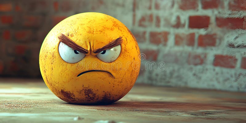 Angry Emoji Emoticon with Clenched Teeth Showing a Furious Expression ...