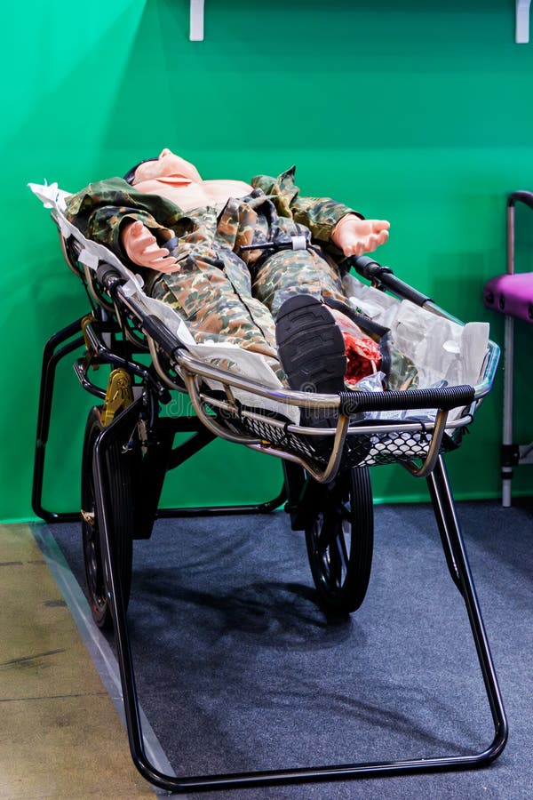 An Army Cart for Evacuating Wounded Soldiers from the Battlefield Stock ...