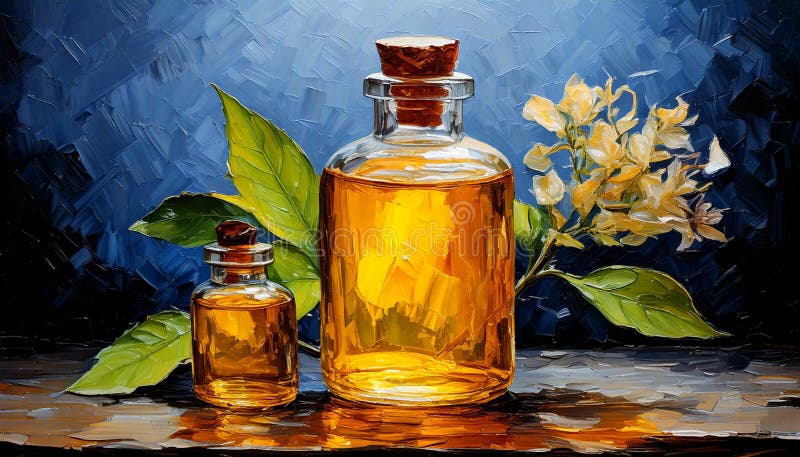 Generated Image?Aroma Good Smell Aroma Oil Vials Stock Illustration ...