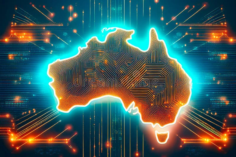 Australia Global Network and Data Exchange Visualized on a World Map ...