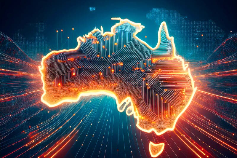 Australia Network and Data Exchange Visualized on a World Map ...