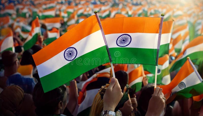 Generated Image. the Beautiful Indian Flag. Indian Flag Day Stock ...
