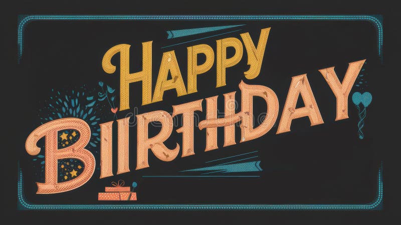 A Birthday Card with a Happy Birthday Sign on it, AI Stock Image ...