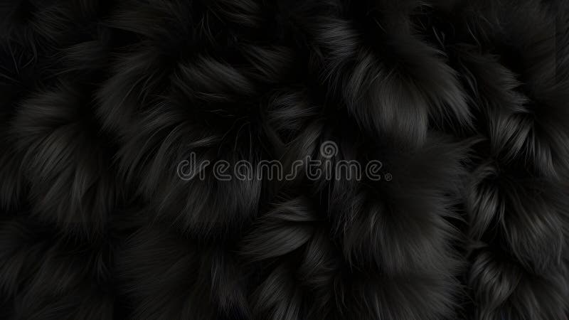 Generated Image Black Texture of Fabric Furr, Ai Generated Stock ...
