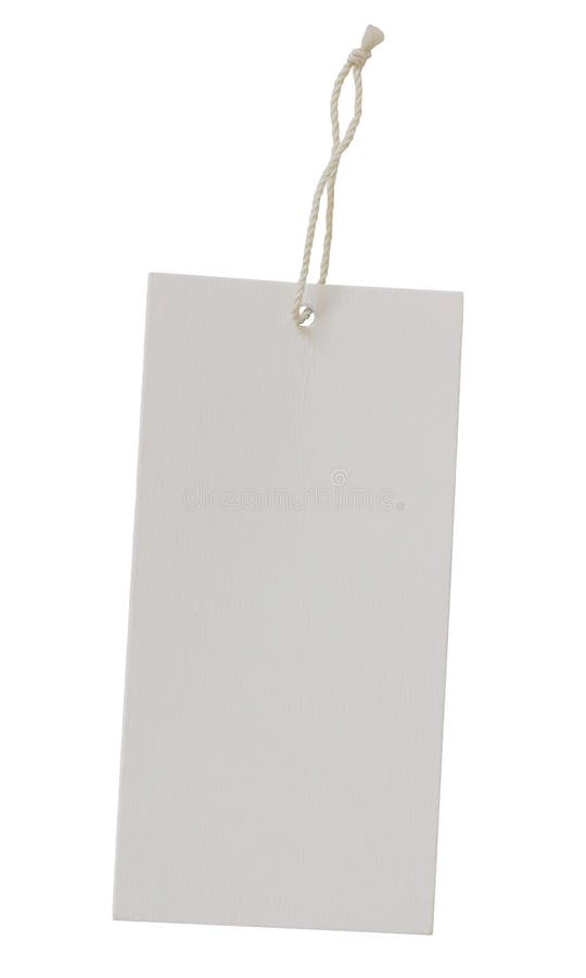 Blank Rectangular White Gift Tag Mockup. Empty Textured Paper Label ...
